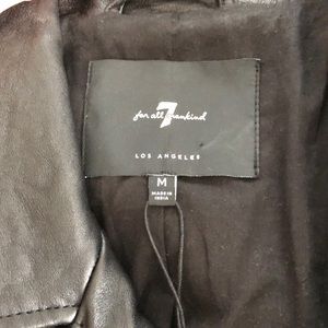 7 For All Mankind | Jackets & Coats | 7 For All Mankind Black Leather ...